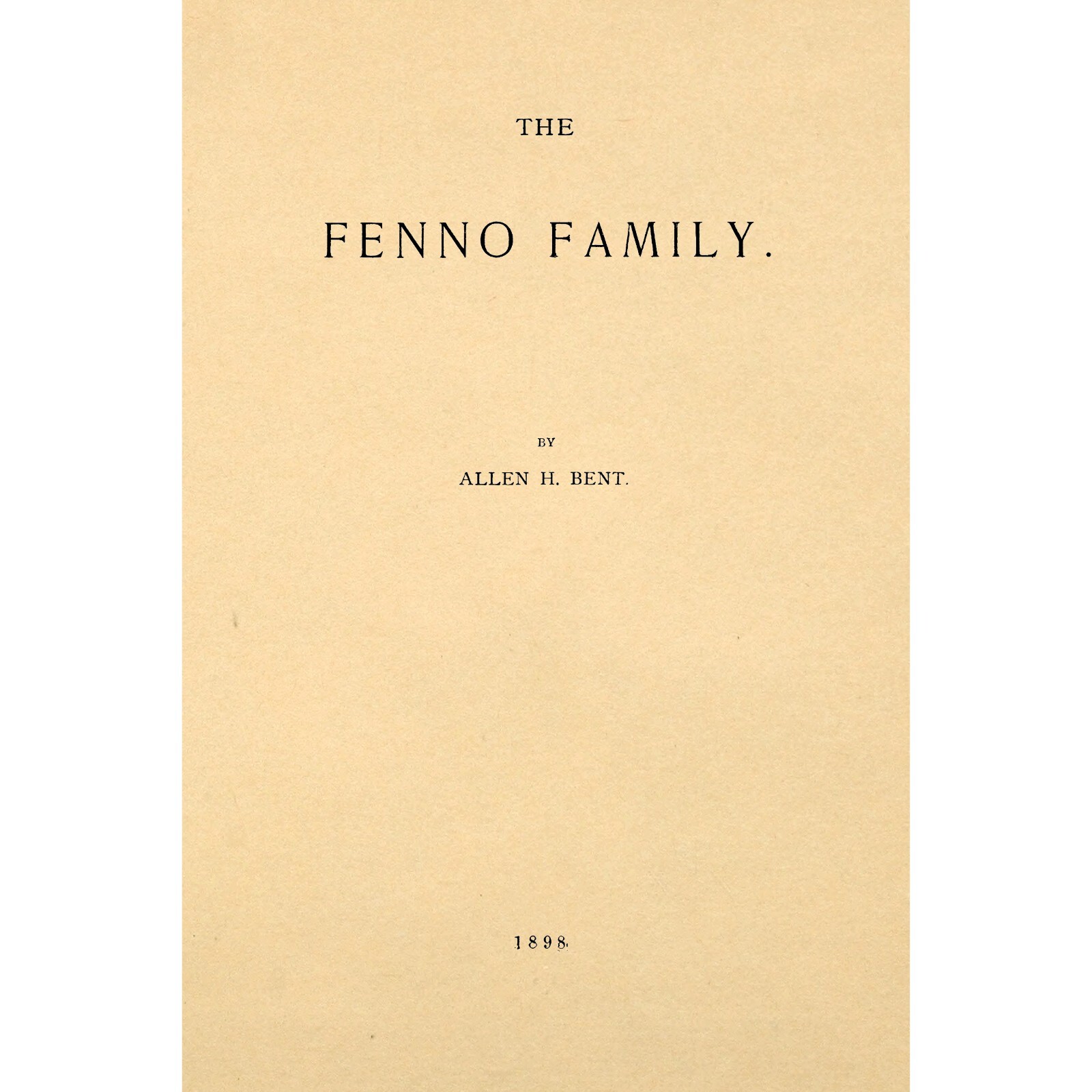 The Fenno family booklet | eBay
