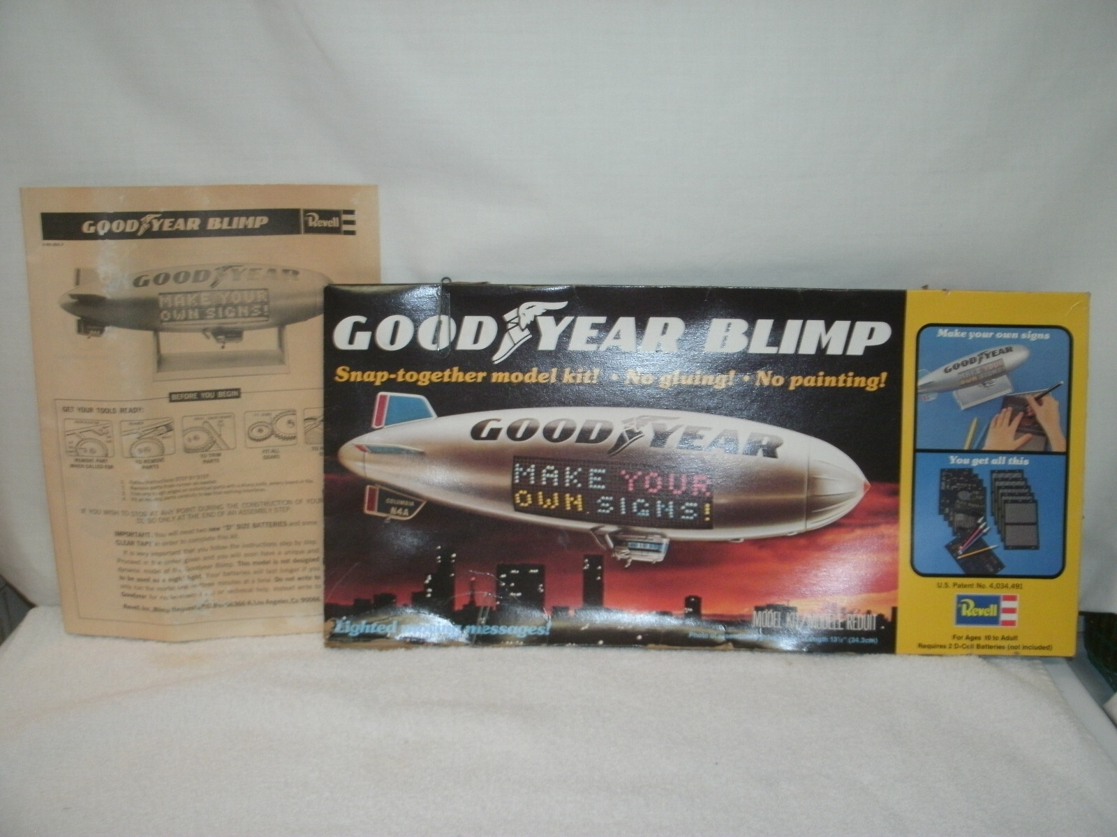 GOOD YEAR BLIMP by Revell--* BOX & INSTRUCTIONS-Only --NO Parts--1977 ...