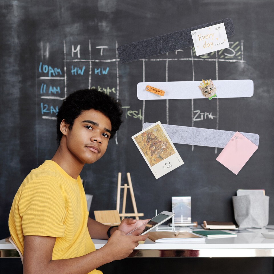 8 Pcs Message Bar Thumbtack Set Felt Office Board for Wall Pin Strip ...