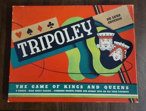 Vintage 1969 Tripoley Deluxe Layout Board Game Vinyl Mat Green Cadaco ...
