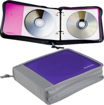 CD DVD BLU RAY ZIPPER – CD/DVD Wallet Holder Binder HOLDS 20 DISCS ...