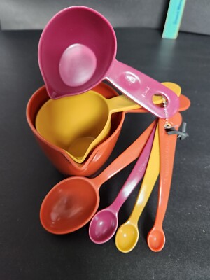 Measuring Cups And Spoons Gold Pumpkin And Purple | eBay