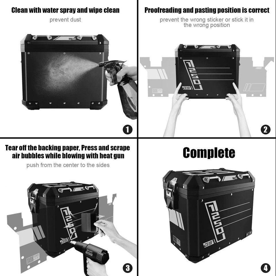 For 2019-2024 BMW R1250GS ADV HP Tail Top Side Box Protector Cover ...