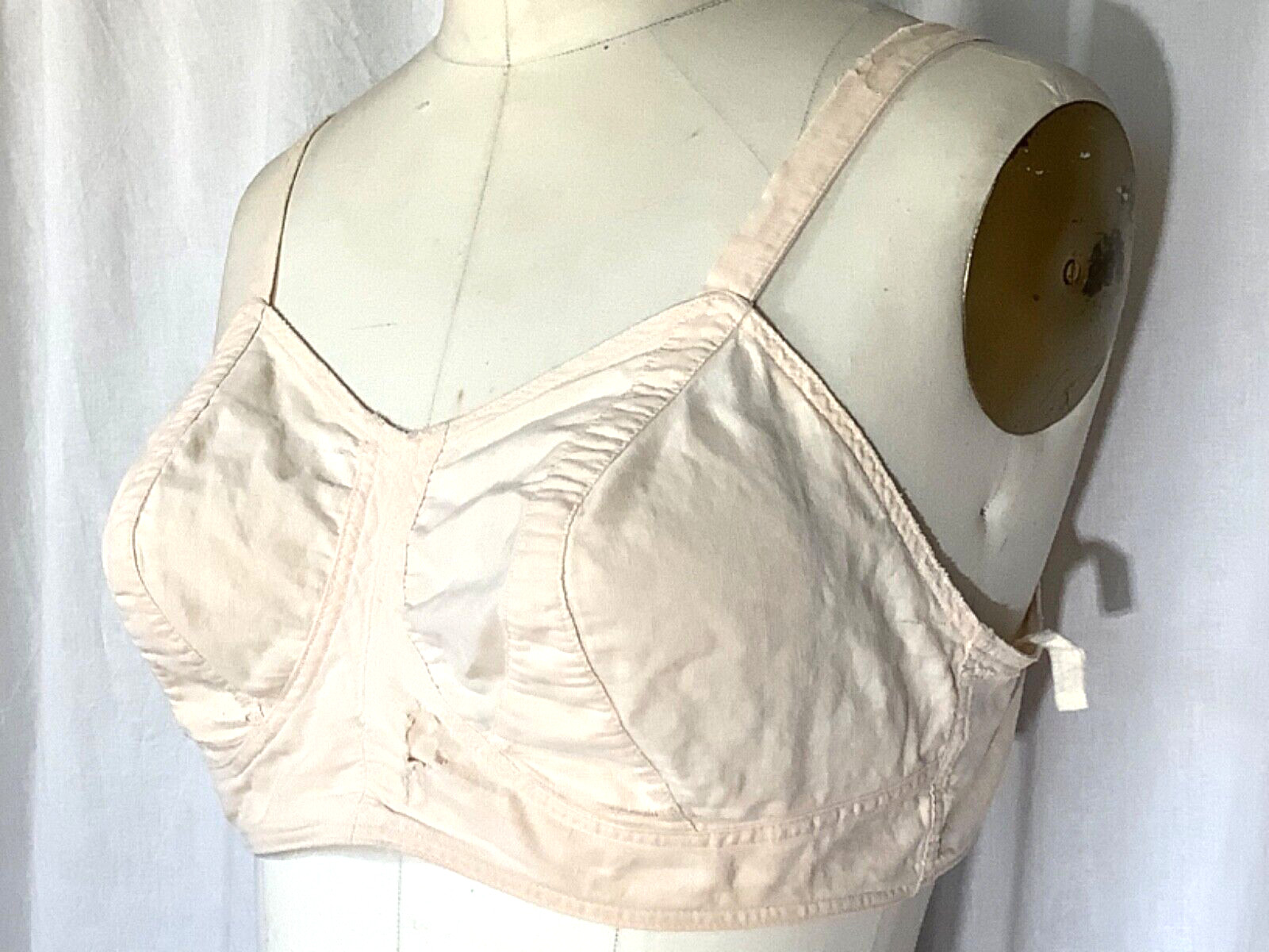 Vintage 100% cotton Bra wire free 50s Unpadded shabby… - Gem