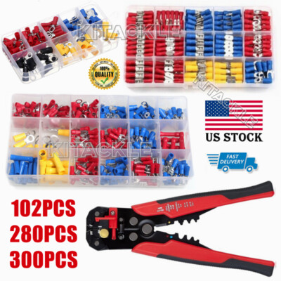 102/300PCS Car Wire Assorted Insulated Electrical Connectors Crimp ...