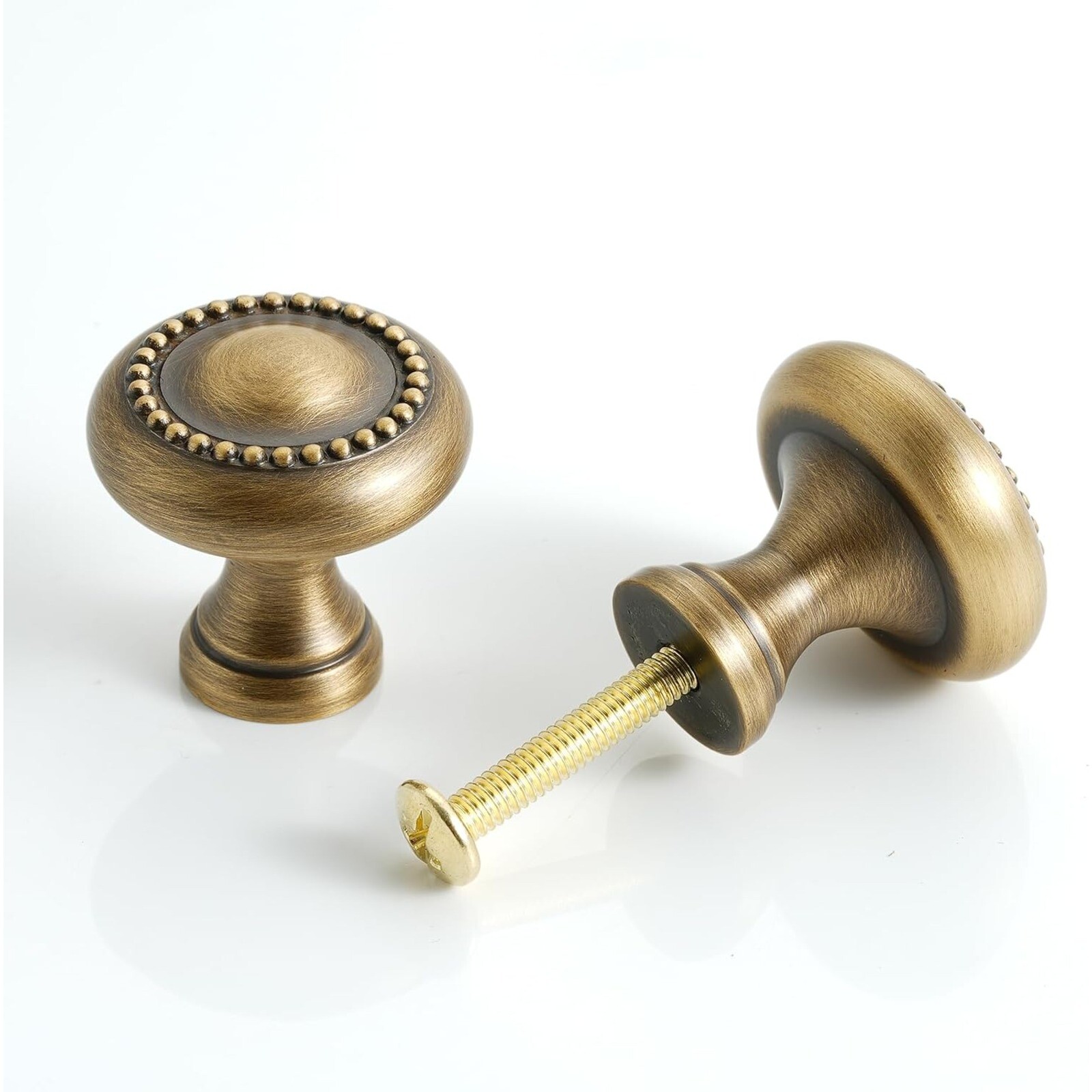 Solid Brass Cabinet Knobs Antique Drawer Wardrobe Door Dresser Cupboard ...