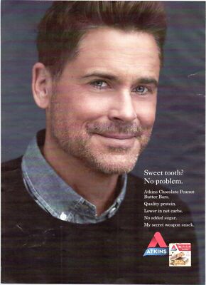 2018 Atkins Advertisement Endorsed by Rob Lowe - His Secret Weapon ...