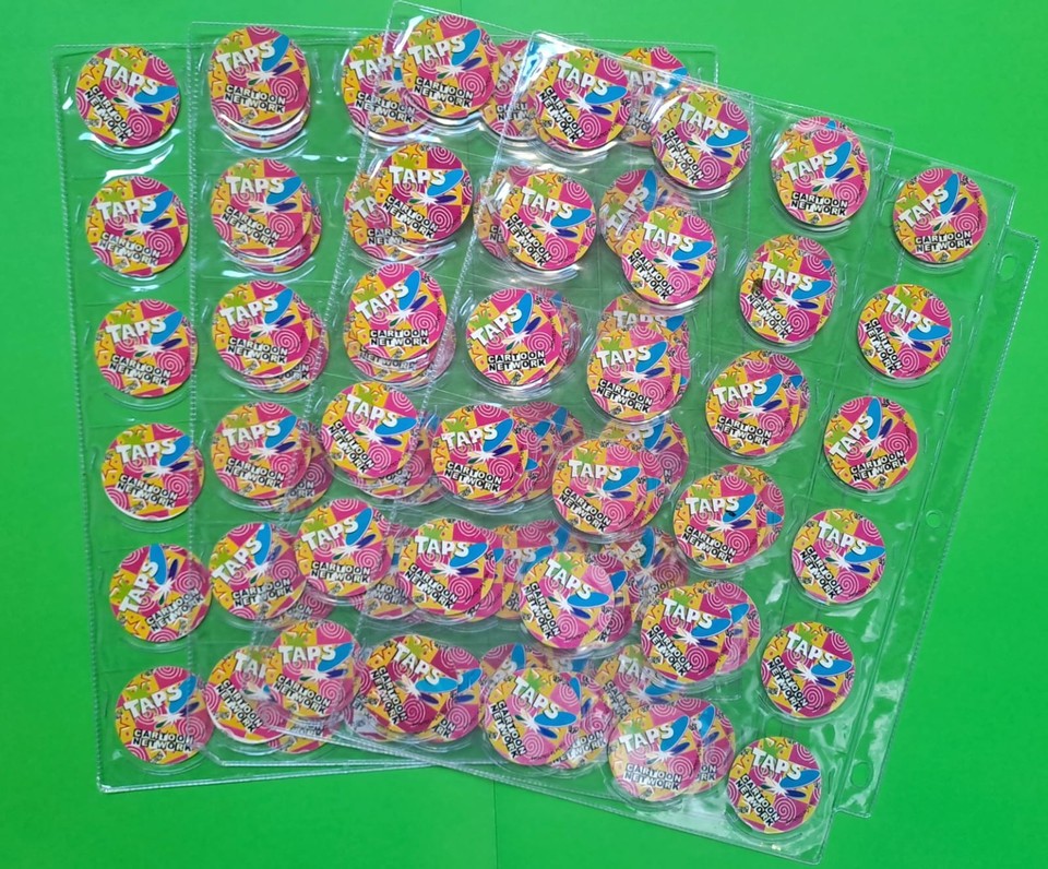 2005 CARTOON NETWORK TAZOS FULL SET COMPLETE 96/96 - POGS PERU VINTAGE ...