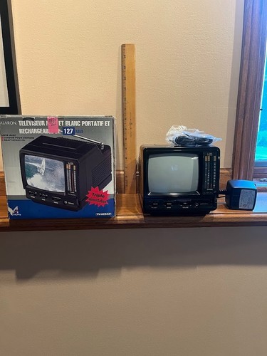 Vintage Alaron Personal 3 Way Power 5" Portable T.V. Model TV-625AF | eBay