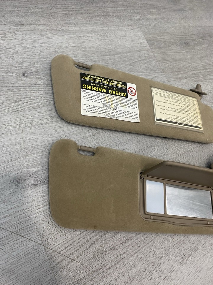1996-2002 Toyota 4Runner Sun Visor Pair Set Driver Passenger Lighted ...