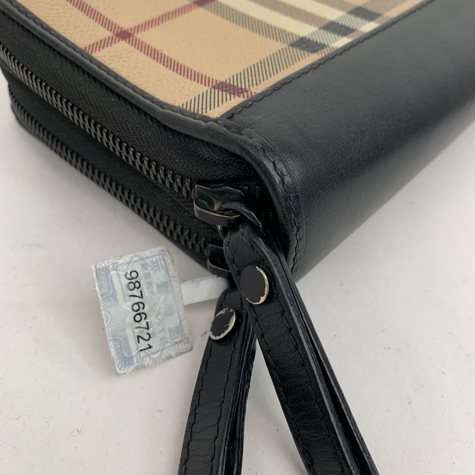 Burberry Canvas Coating Bags Grid Pattern Wallet C1367980088 | eBay