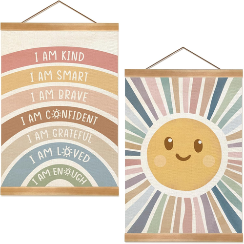 I Am Kind I Am Brave Wall Art,Positive Hanging Poster, Classroom Wall ...