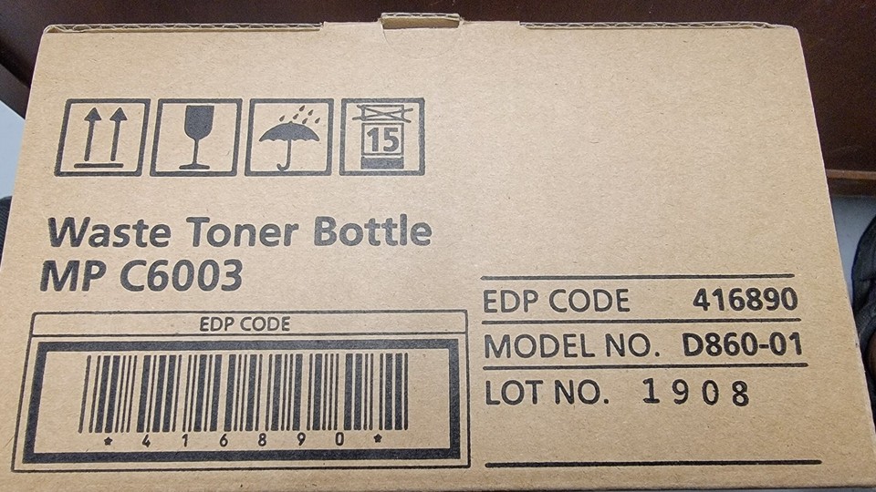 NEW Waste Toner Bottle MP C6003 EDP Code 416890 Model D860-01 RICOH | eBay