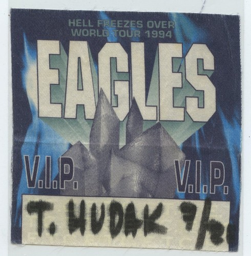 EAGLES Hell Freezes Over Tour Official BACKSTAGE PASS 1994 | eBay