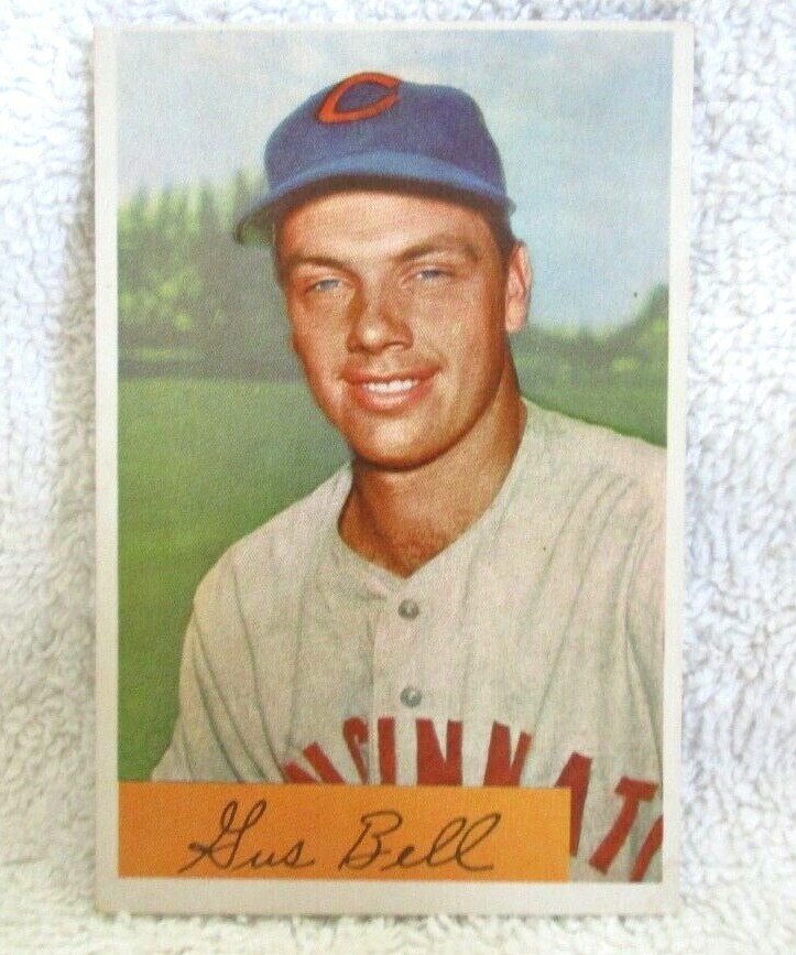 Gus Bell 1954 Bowman Standing Pose Card#124 VG Condition-Cincinnati ...