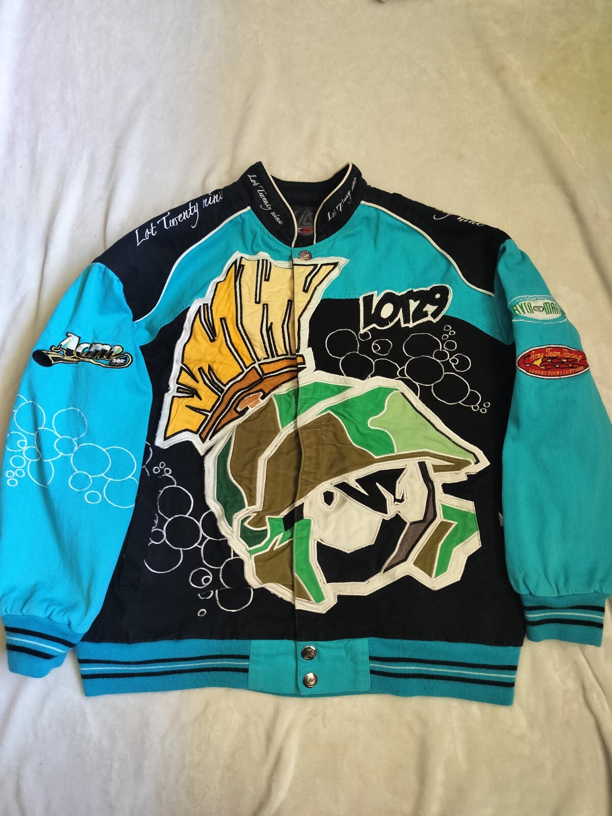 NASCAR Looney Tunes Blue Black Racing Jacket - Gem
