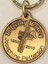 Engraved In Loving Memory Cross Rose Bronze Memorial Keychain ...