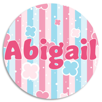 Abigail - 100 Pack Circle Stickers 3 Inch Name Tag Water Bottle School ...