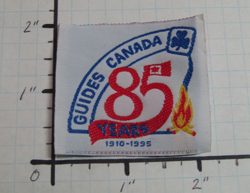 Girl Guides Canada - 85 Years 1910-1995 - vintage unused sew-on tag | eBay