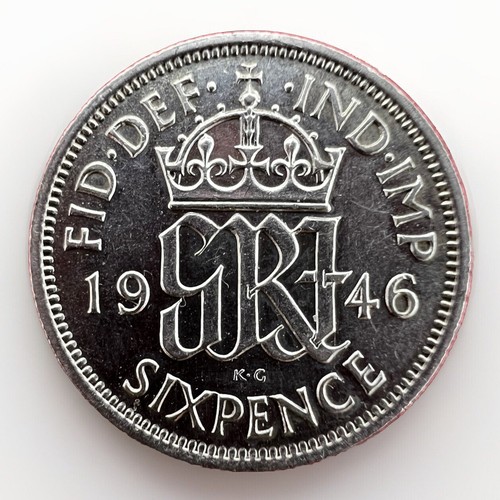 Great Britain 1946 Sixpence Silver KM#852 2.83gr S123 | eBay
