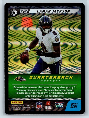 Lamar Jackson 2021 Panini NFL Five Swirl-o-Rama SSP Case Hit Ravens # ...
