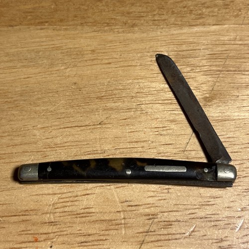 Antique Faux Turtle Shell Miniature Pocket Knife Tool Artistic Piece ...