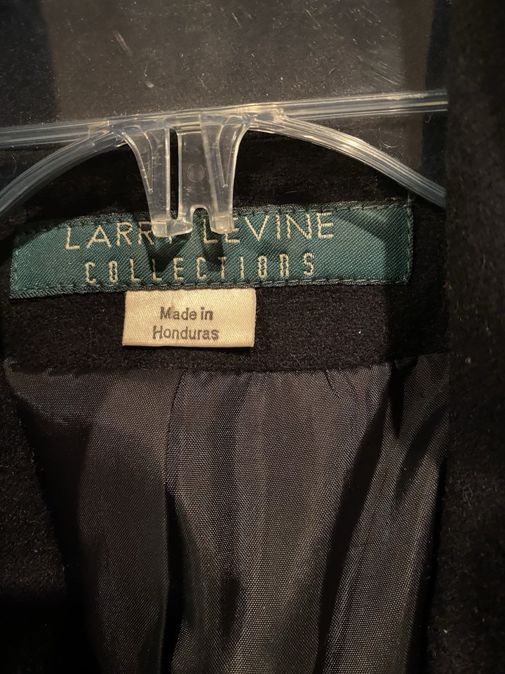 Larry Levin Collection women’s vintage black blazer jacket size 8 wool ...