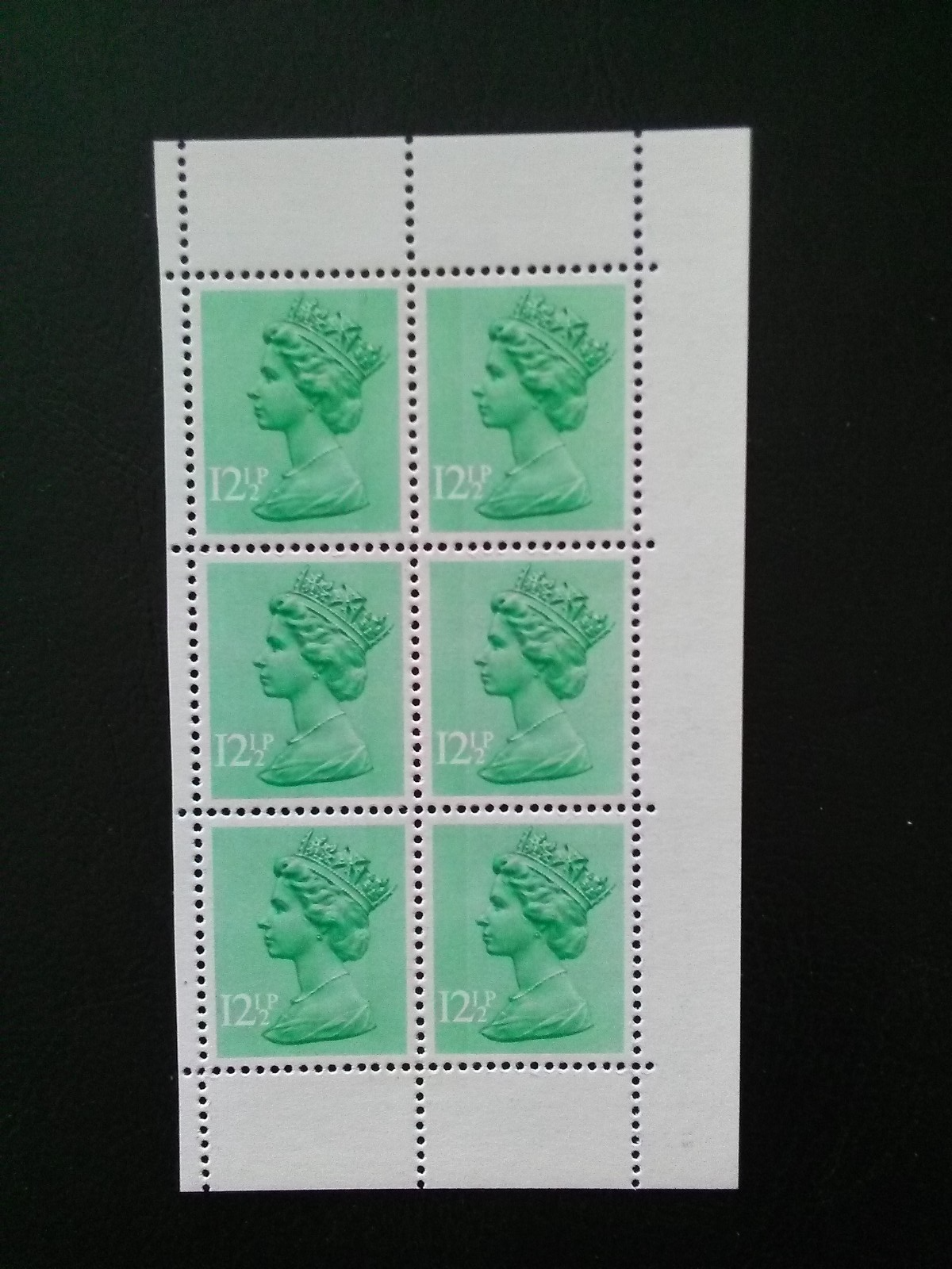 G B BOOKLET BLOCK MNH STAMPS 1971-93 DECIMAL MACHIN 6X121/2 PENCE 1 ...