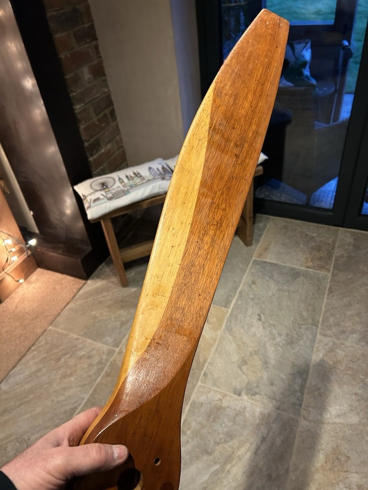 BEAUTIFUL FULL LENGTH USED 54” LAMINATED WOODEN AIRCRAFT- AIRPLANE ...