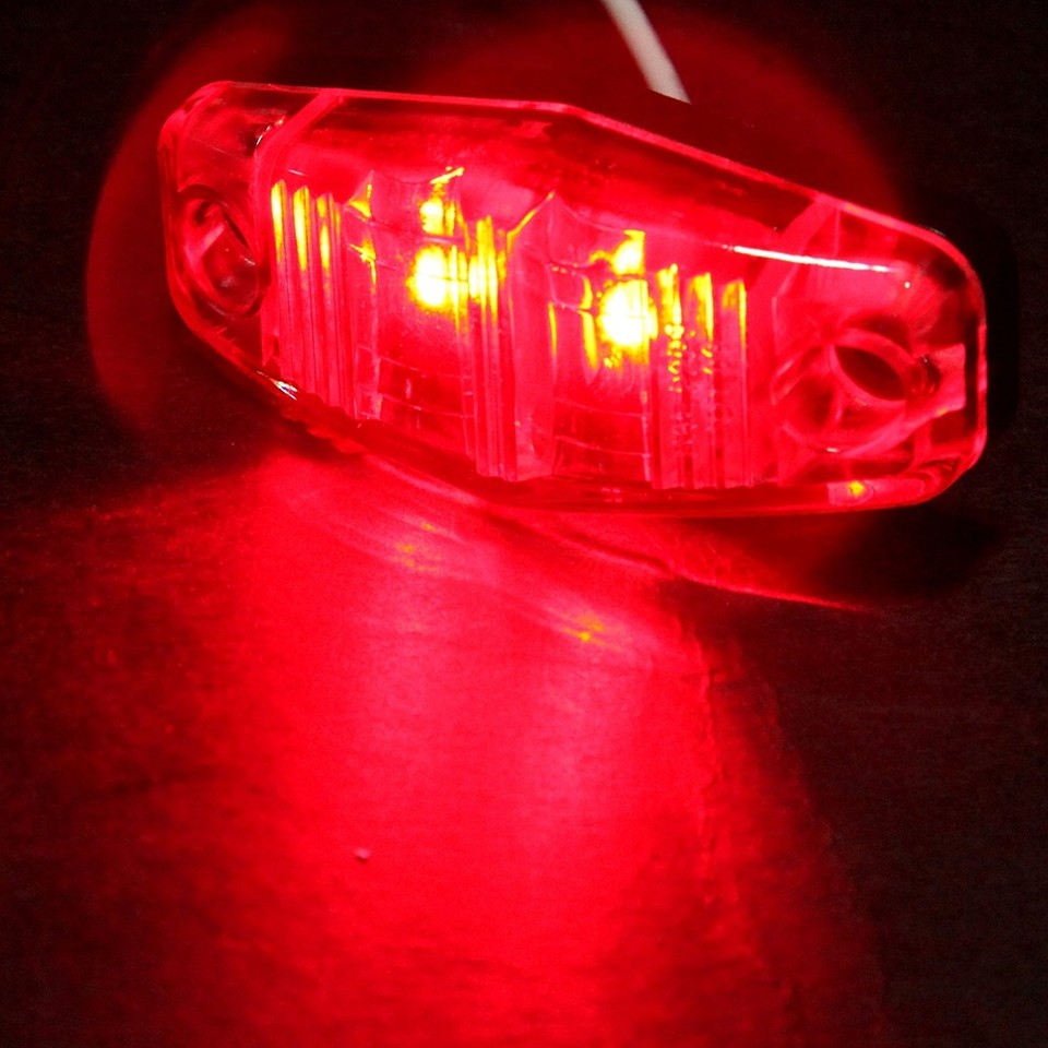 20x Diode Surface Mount Clearance Side Marker Trailer Lamp Red Amber ...