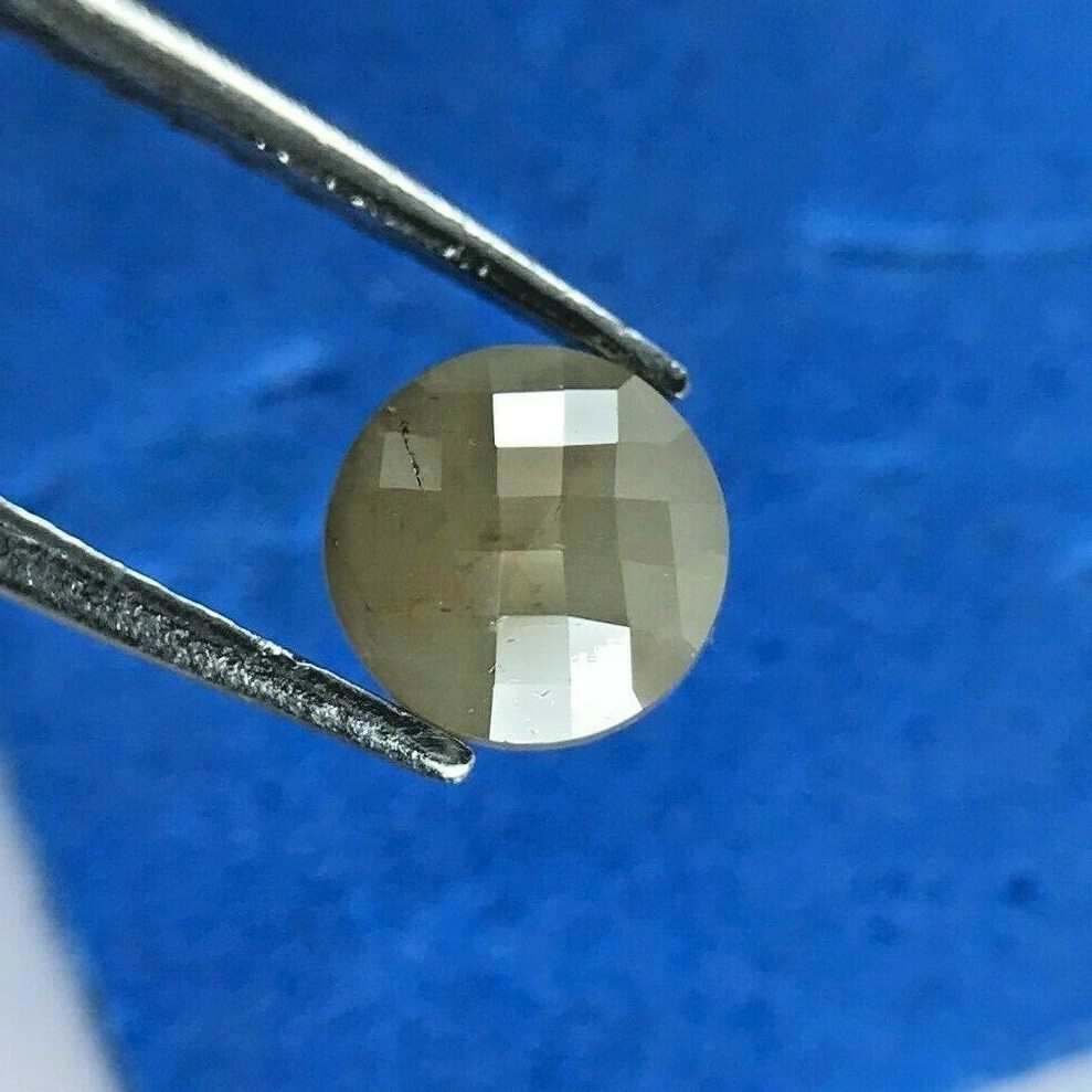 Natural Diamond Rustic Diamond 0.36tcw Yellow Sparkling Round Rose Cut ...