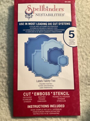 Spellbinders Nestabilities LABELS TWENTY-TWO S4-346 | eBay