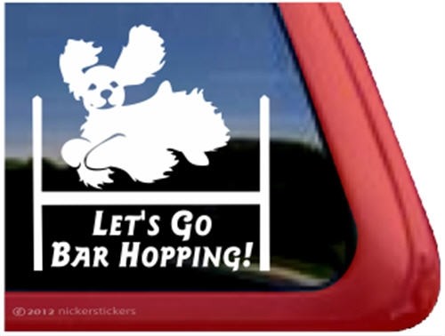 Let's Go Bar Hopping! | Cocker Spaniel Agility Dog High Quality Vinyl ...