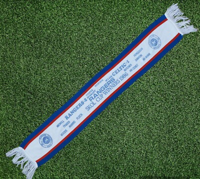 Football scarf cup winners 1986, Glasgow Rangers : Celtic, old vintage ...