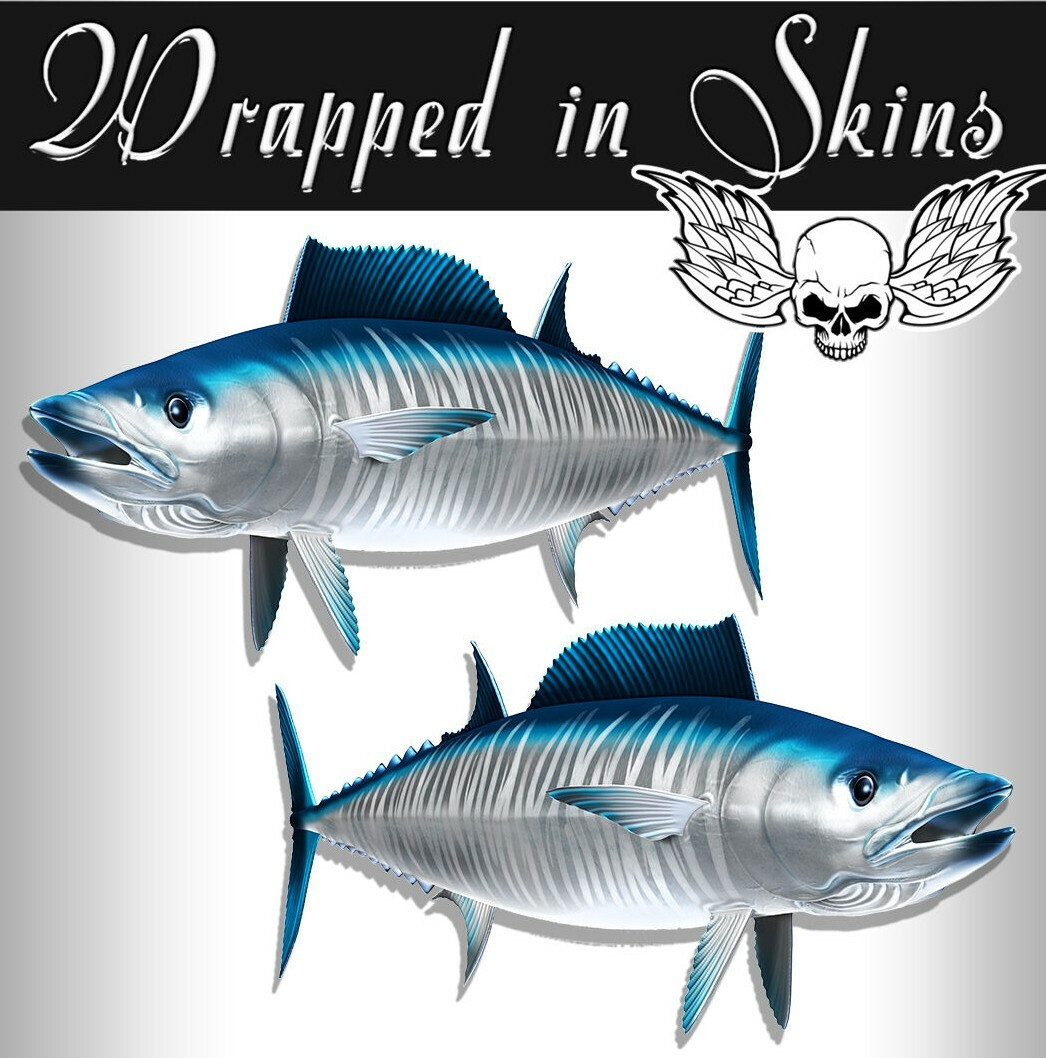 Fish Decals Wahoo Stickers Set of Two Decals 1 left 1 right AFP-0100 | eBay