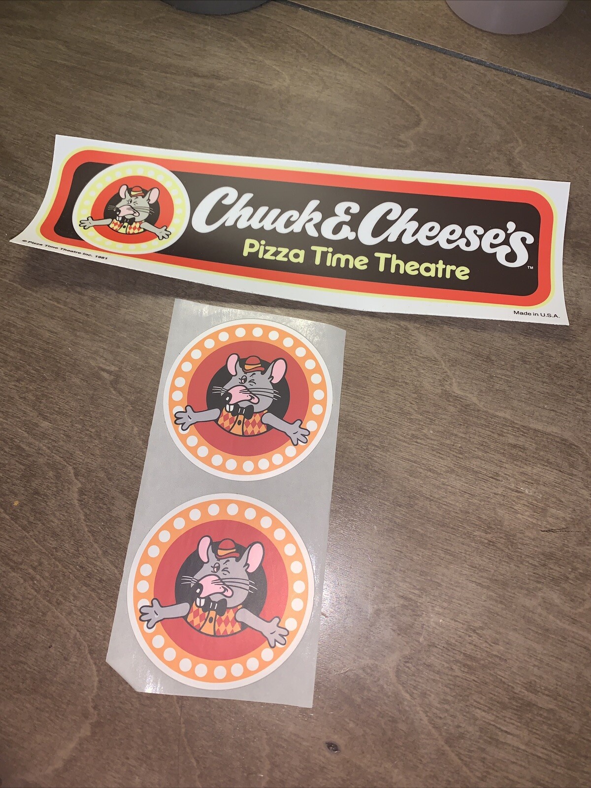 3 Chuck E Cheese’s Pizza Time Theatre Pizza Playhouse & BUMPER STICKER ...