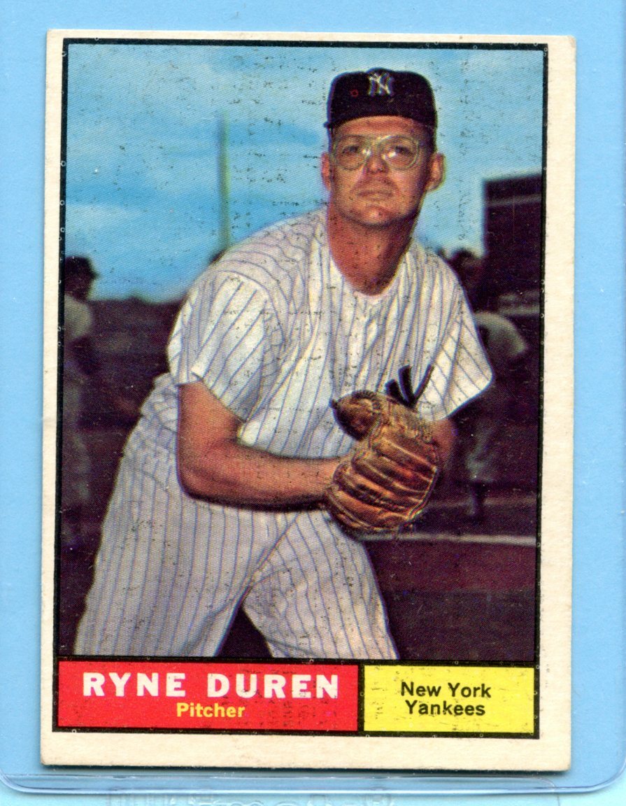 1961 Topps # 356 Ryne Duren (VG-EX) -- New York Yankeess -- Box 717 | eBay