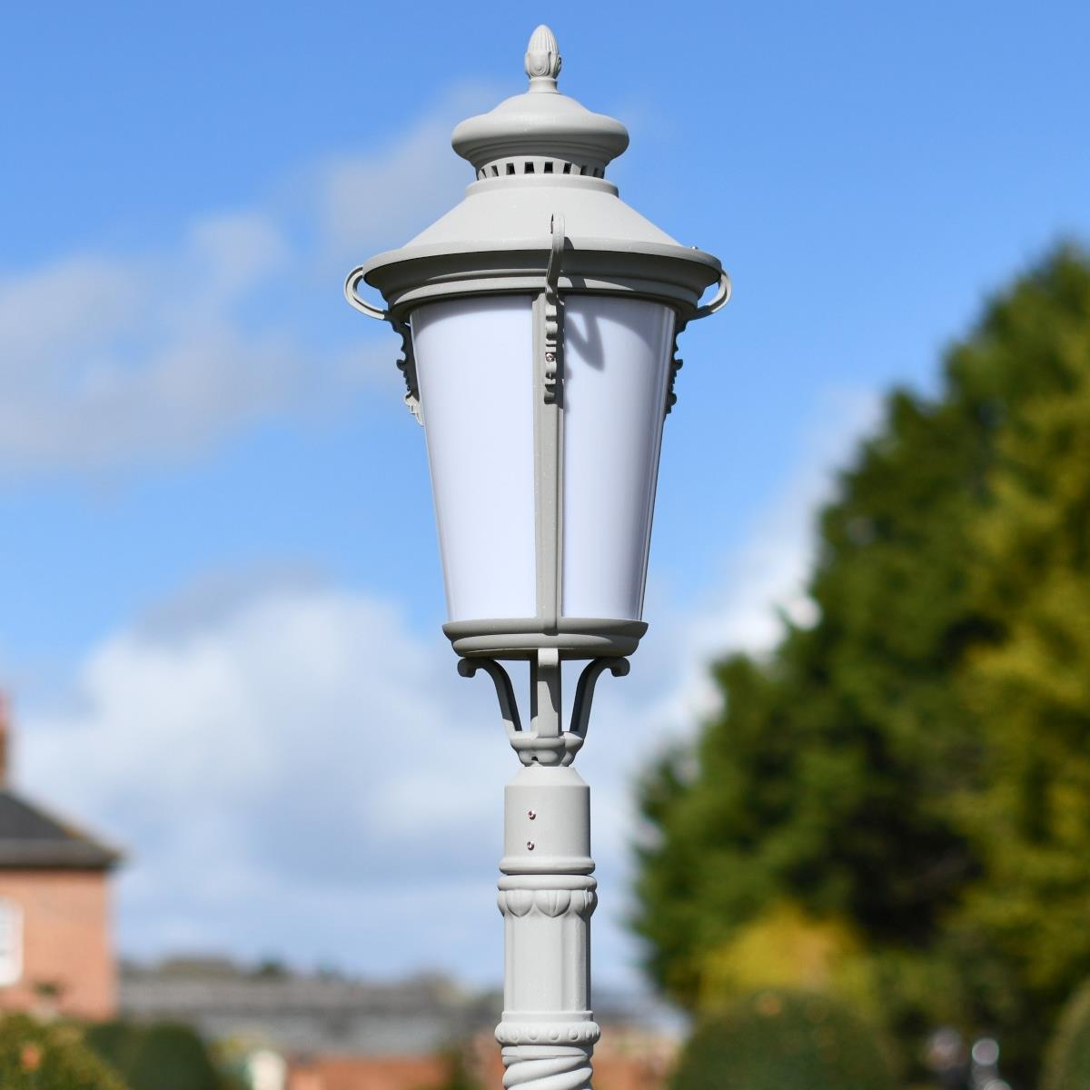 Stunning 2.6m Cast Aluminium Lamp Post Set in Antique Grey | eBay UK