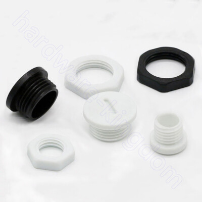 Threaded Plug with Nut Plastic Waterproof Stopper M12 M16 M18 M20 22 24 ...