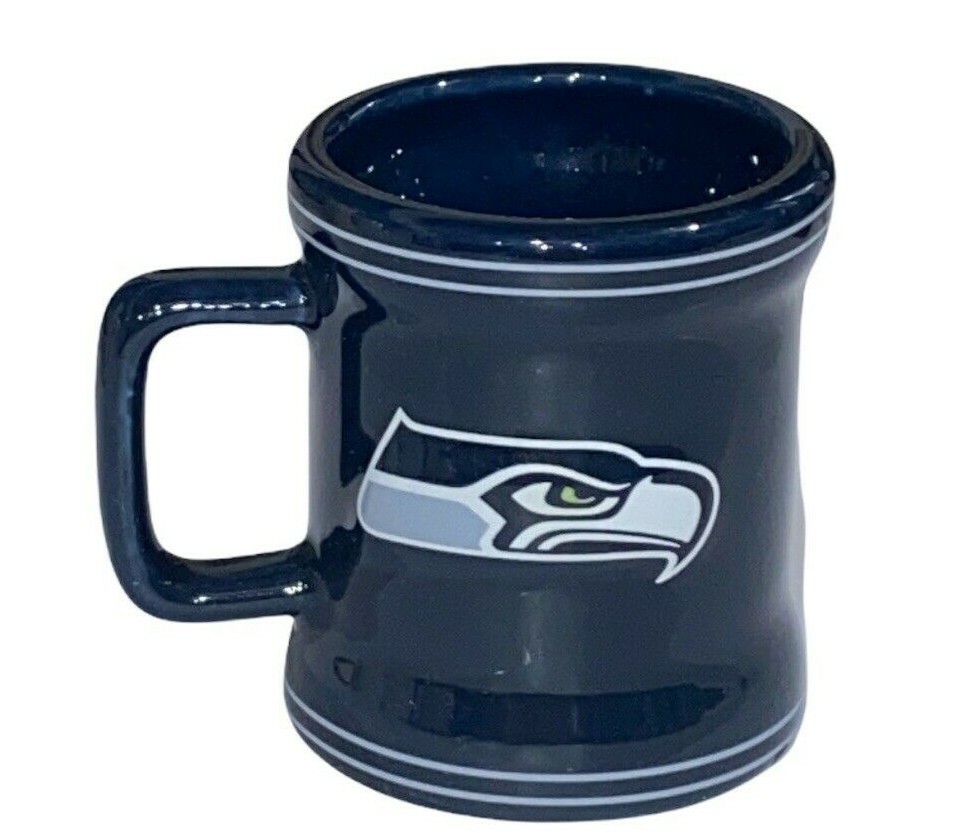 Seattle Seahawks 2 Ounce Sculpted Ceramic Mini Shot Glass Mug | eBay