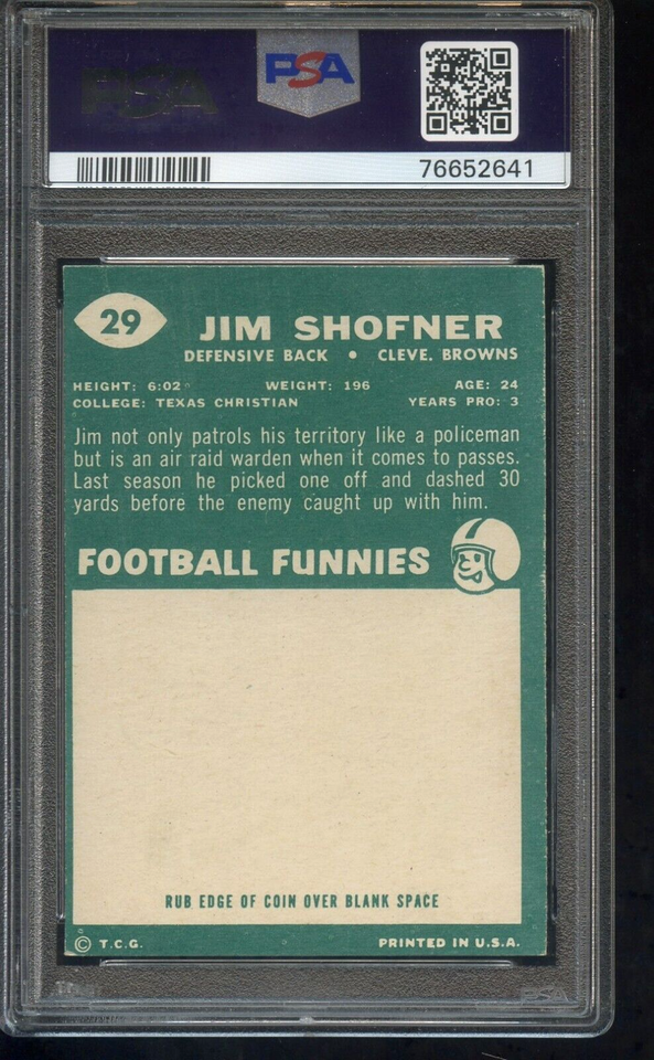1960 Topps #29 Jim Shofner Rookie PSA 6 EXMT | eBay