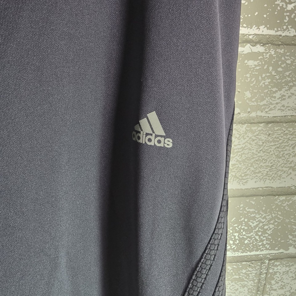 Adidas Wide Leg Crop Capri Leggings Activewear Pants Steel Blue Gray ...