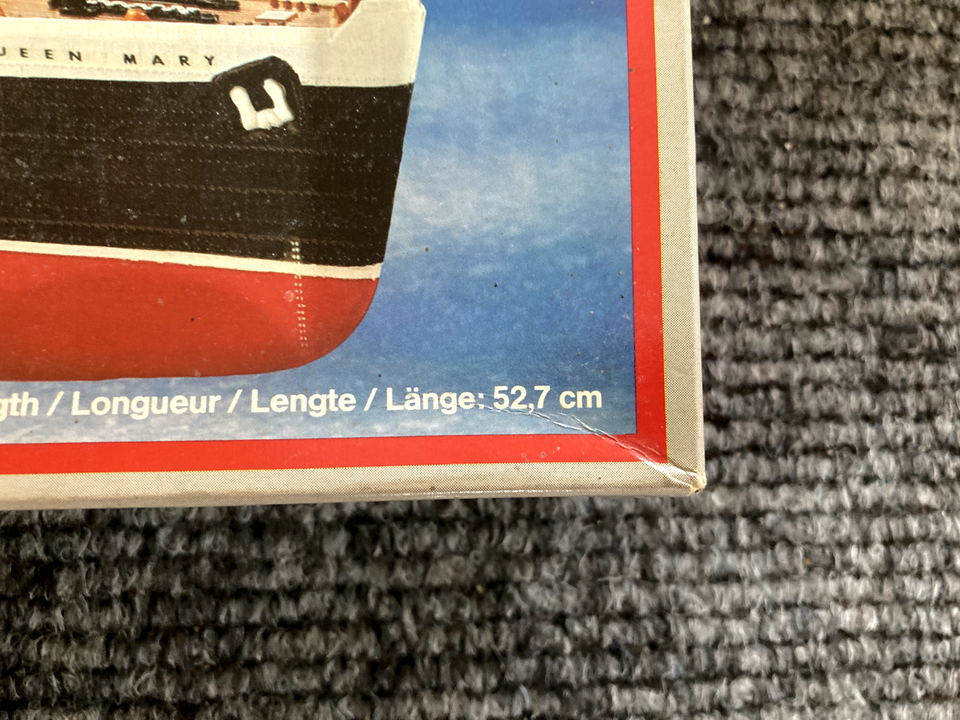 Revell 1/570 Queen Mary model kit, complete, sealed bags, 2ft long when ...