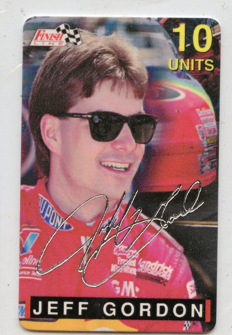 JEFF GORDON Finish Line Racing 10 Units Phone Card Unused Expired. | eBay
