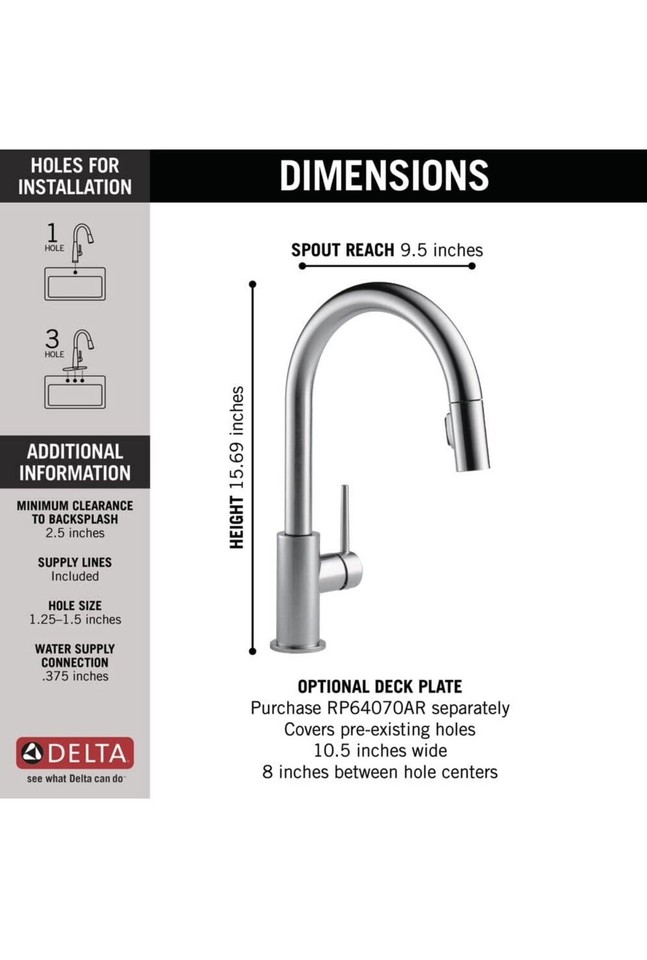 Delta 9159-AR-DST - Kitchen Faucet 784497969575| eBay