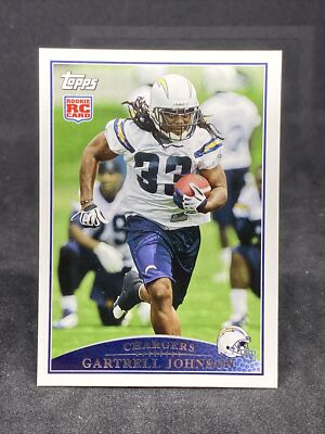 GARTRELL JOHNSON 2009 Topps Football Rookie RC #371 CHARGERS | eBay