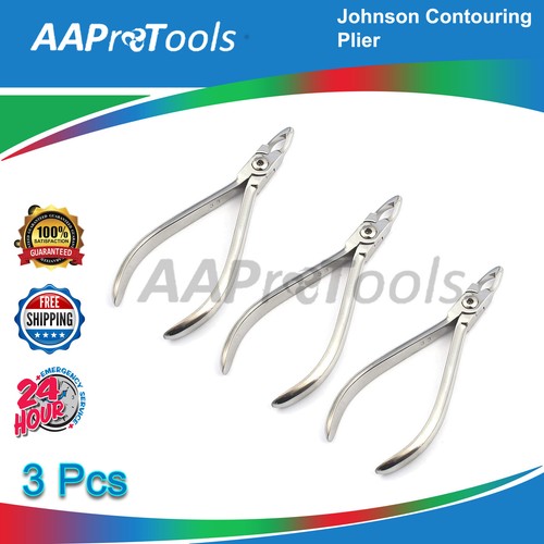 Set Of 3 Johnson Crown and Band Contouring Pliers Dental Orthodontic ...