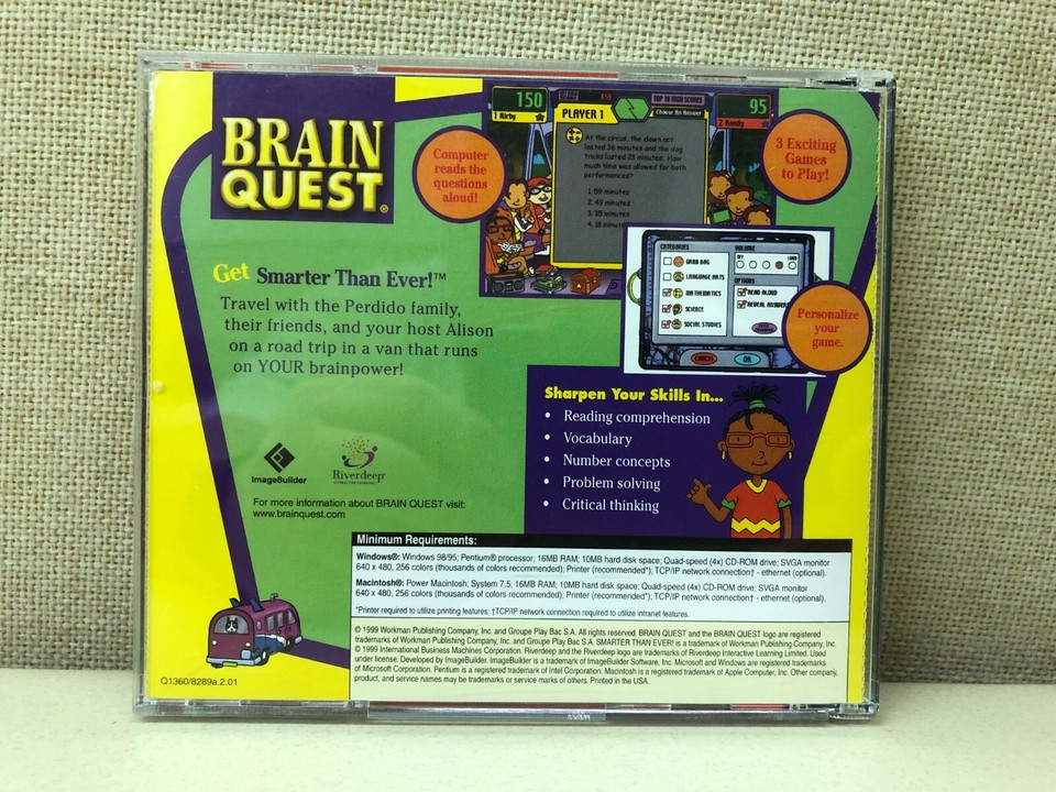 Brain Quest 2nd Grade Ages 7-8 CD-ROM 1999 | eBay