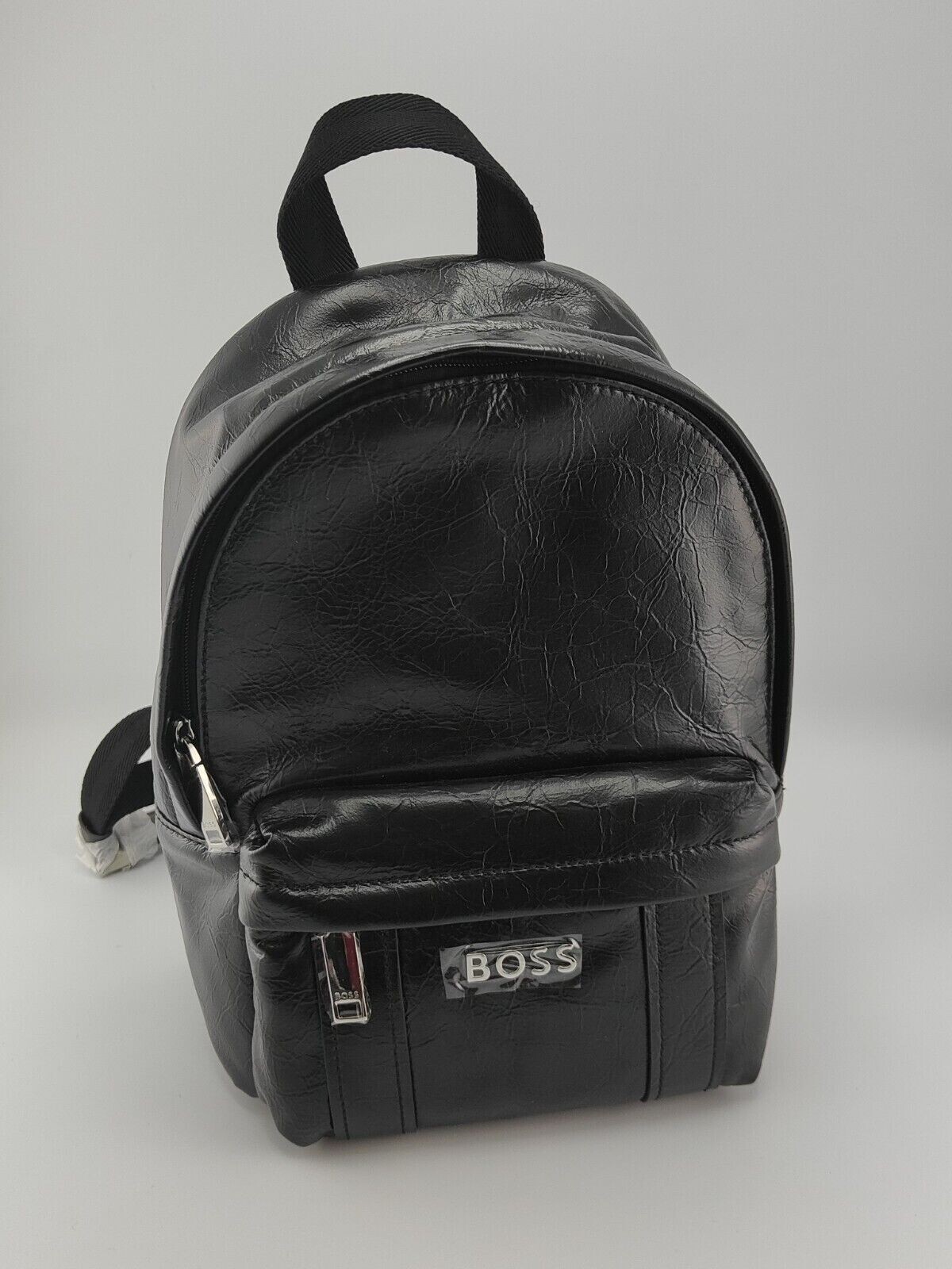 Hugo Boss Faux Leather Mini Backpack Small Bag Black | eBay UK