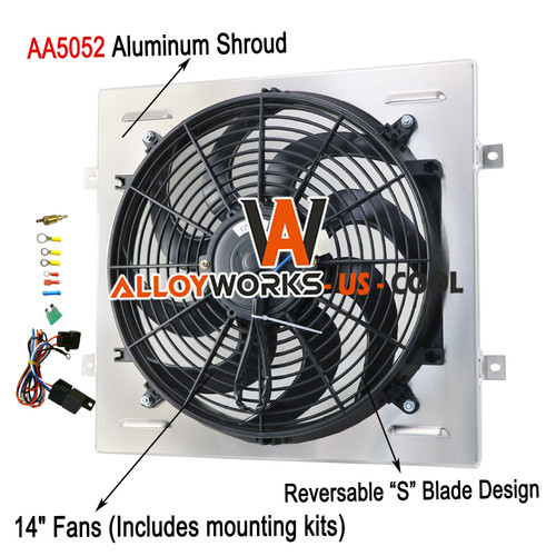 Radiator Electric Fan+Shroud fits 1964-1966 65 Ford Mustang Falcon ...